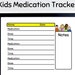 Kids Medication Tracker Printable, Daily Dose Log (PDF) - Etsy Canada
