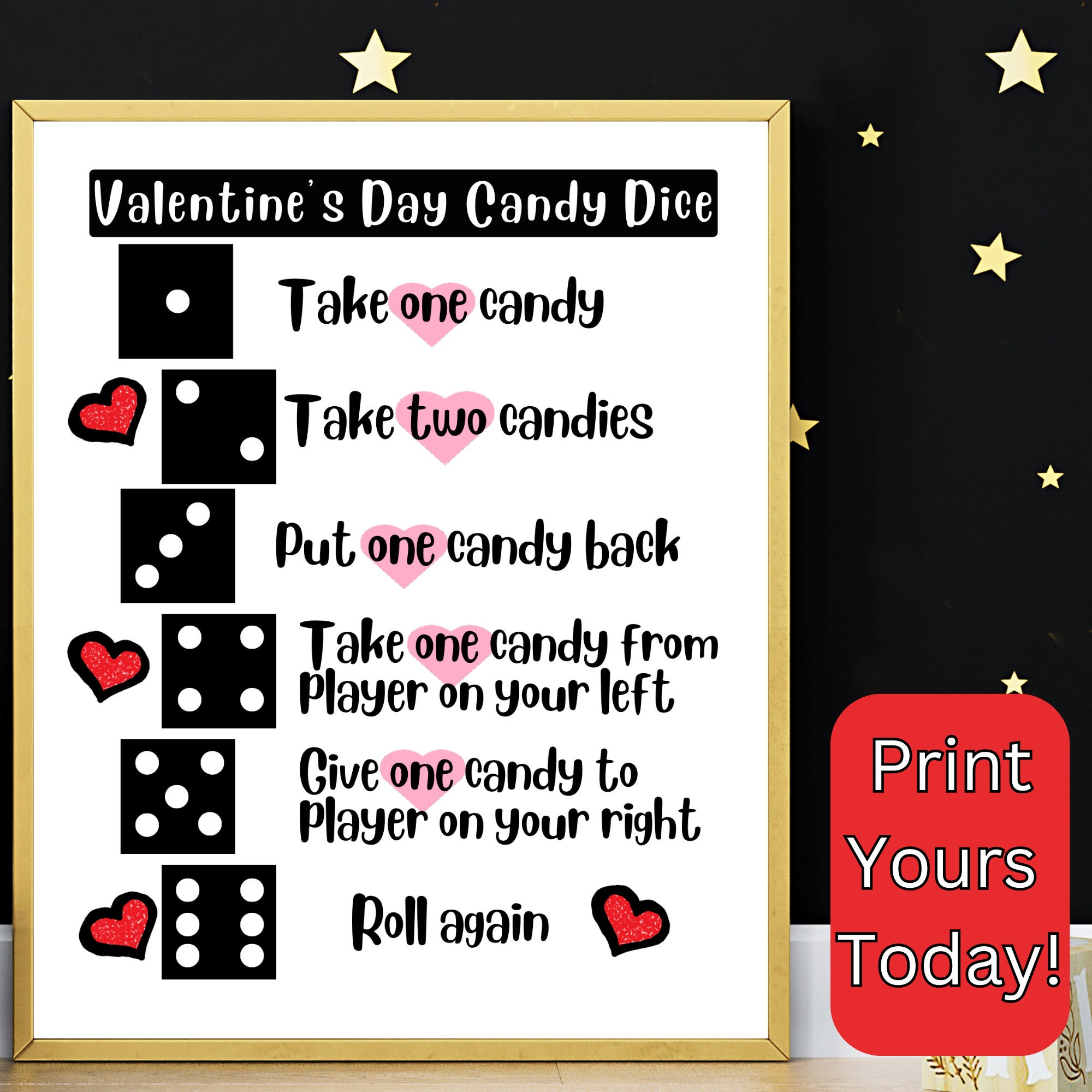 Kids Valentine Candy Dice Game – Fun Roll‑and‑collect Activity for ...