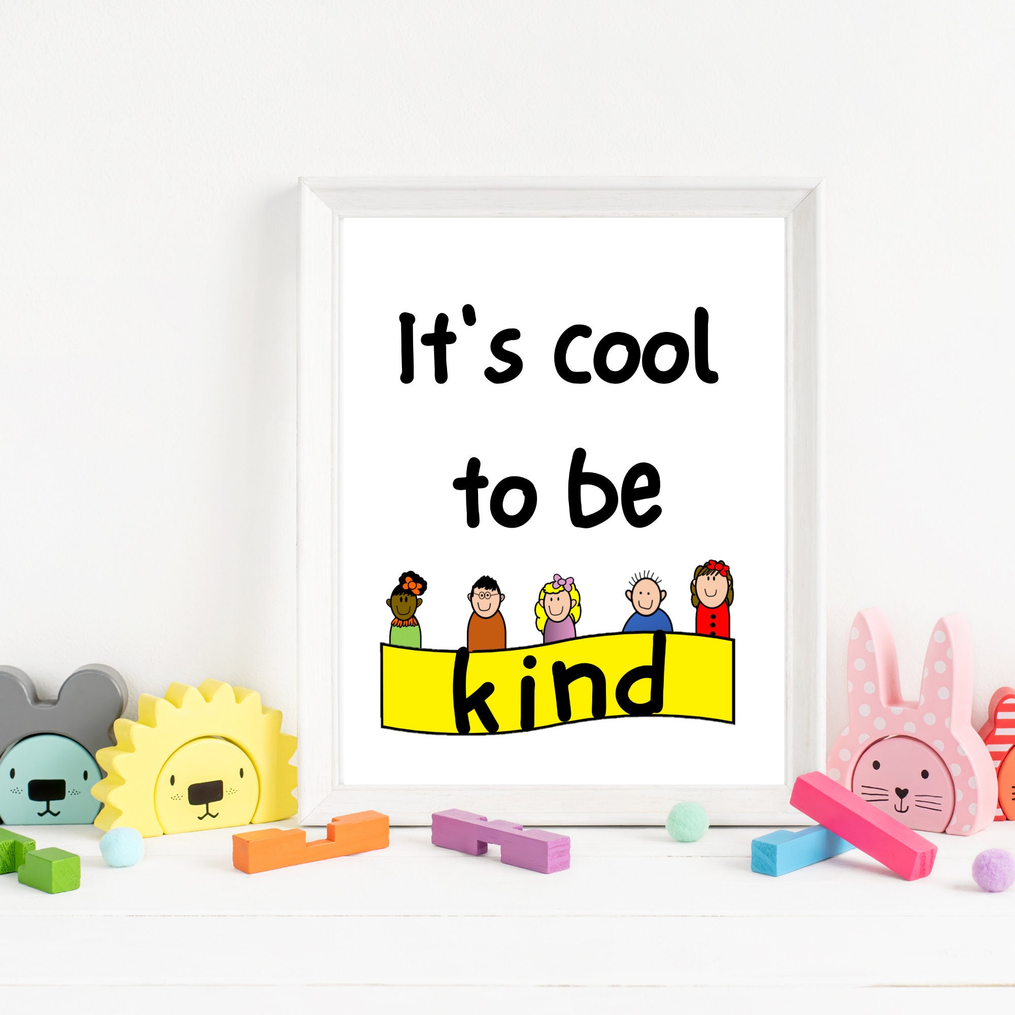 Cool to Be Kind Quote Printable Its Cool to Be Kind Wall Art Decor Kids ...