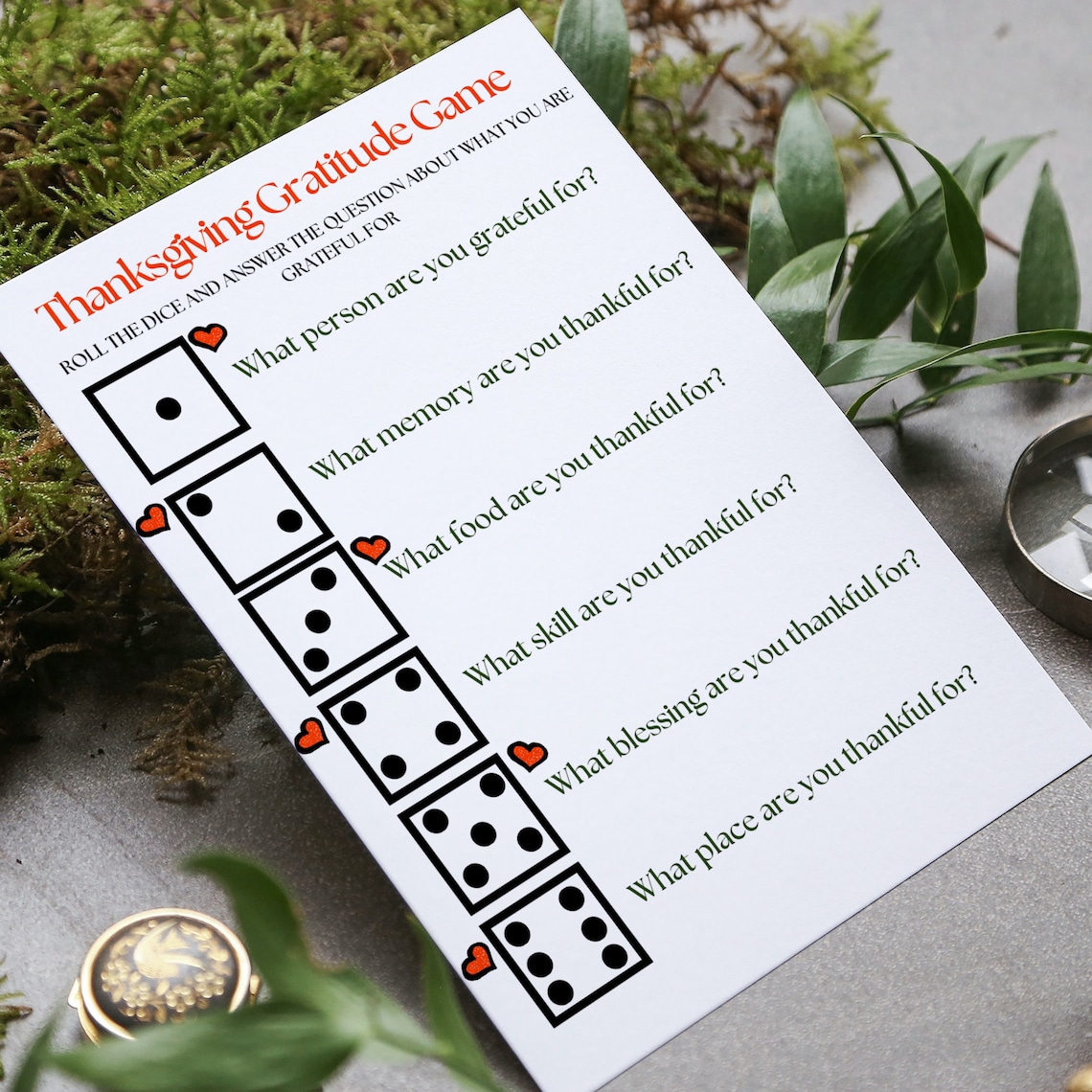 Fun Thanksgiving Gratitude Game Roll the Dice Group I Am Grateful Game ...