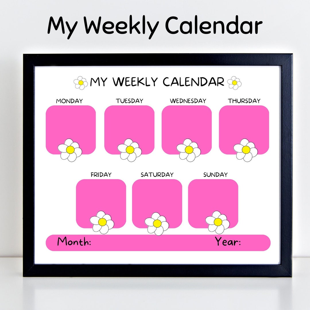 Printable Weekly Planner: My Weekly Calendar Organizer (digital ...