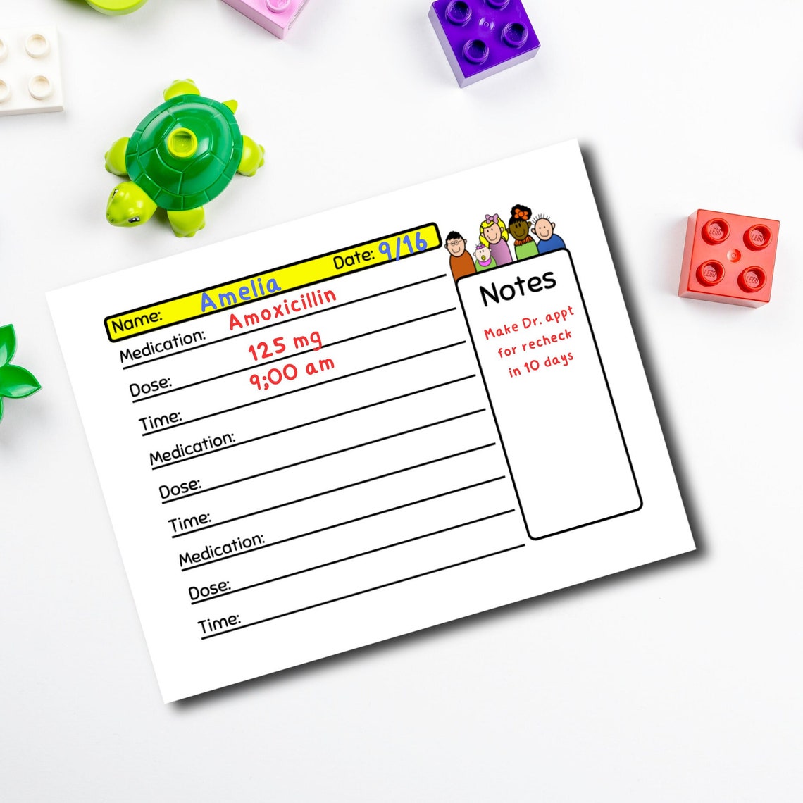 Kids Medicine Log Printable • Child Dose Tracker • Daily Health Record ...