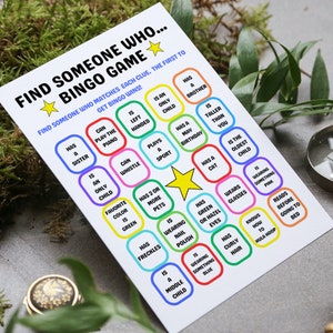 Fun KIDS Bingo Game Find the Guest Game Idea Mix and Mingle Bingo Party ...