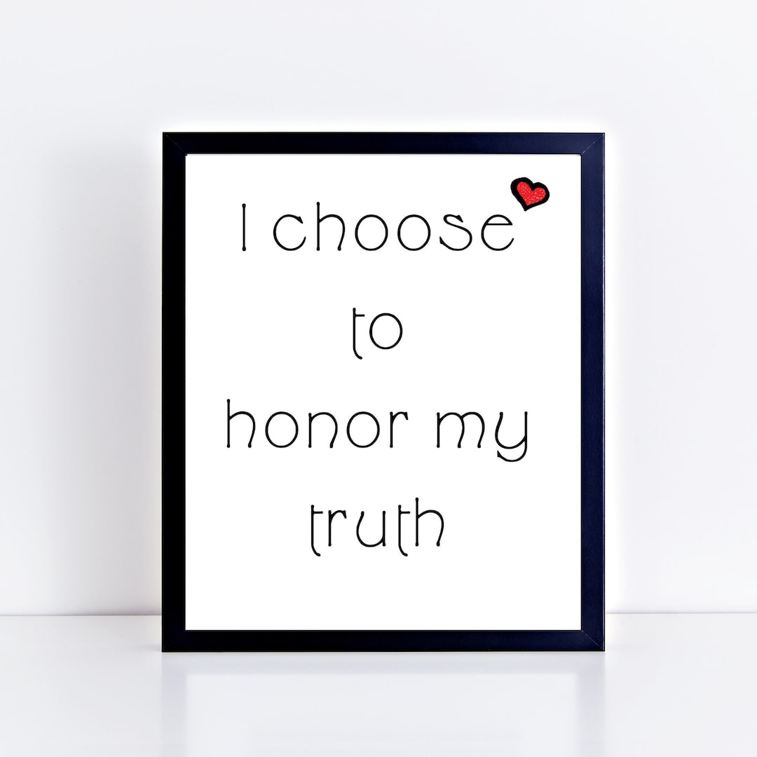 Honor My Truth Affirmation Printable – Self-love Wall Art for Therapy ...
