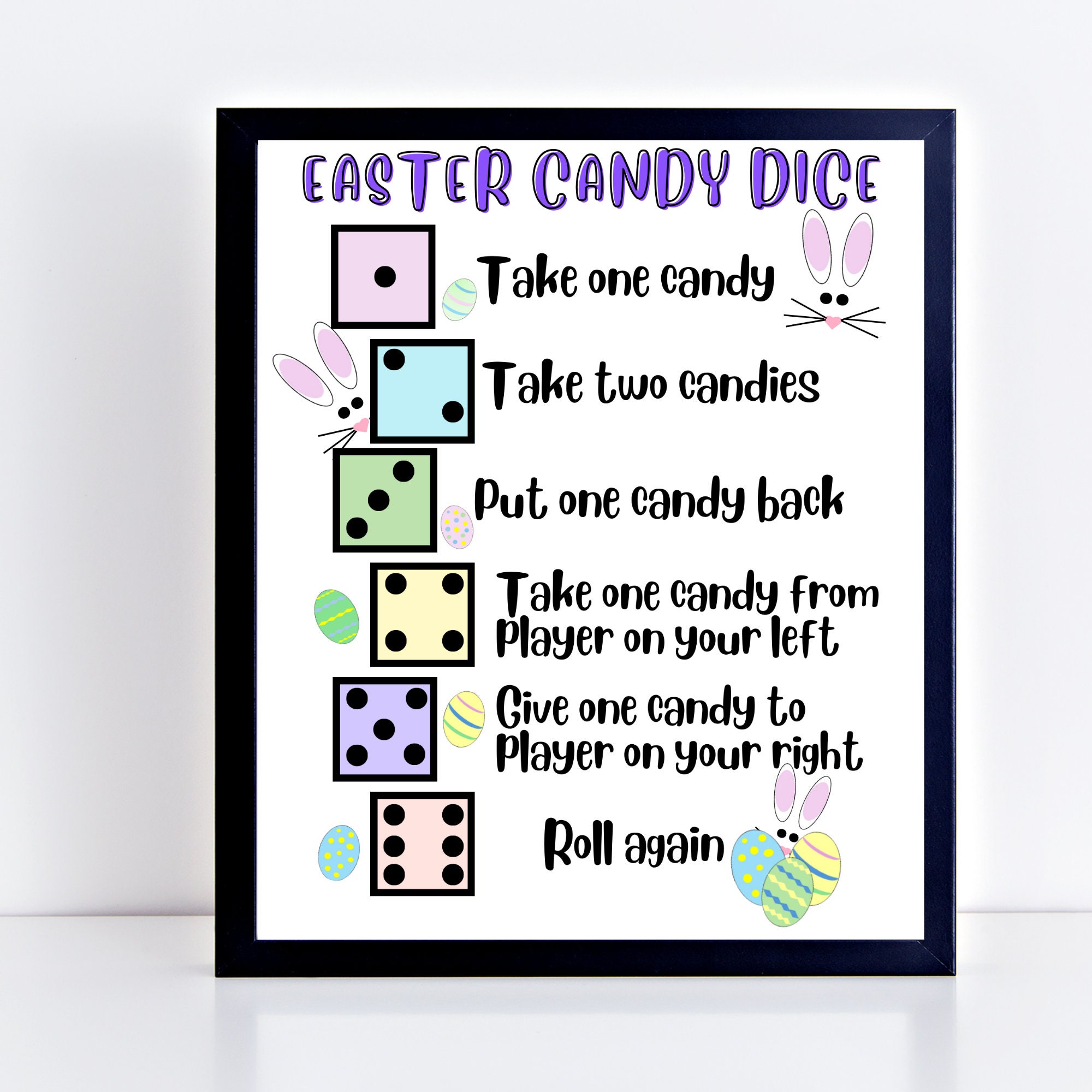 Easter Candy Dice Game Easter Egg Roll Game Group Candy Dice Game ...