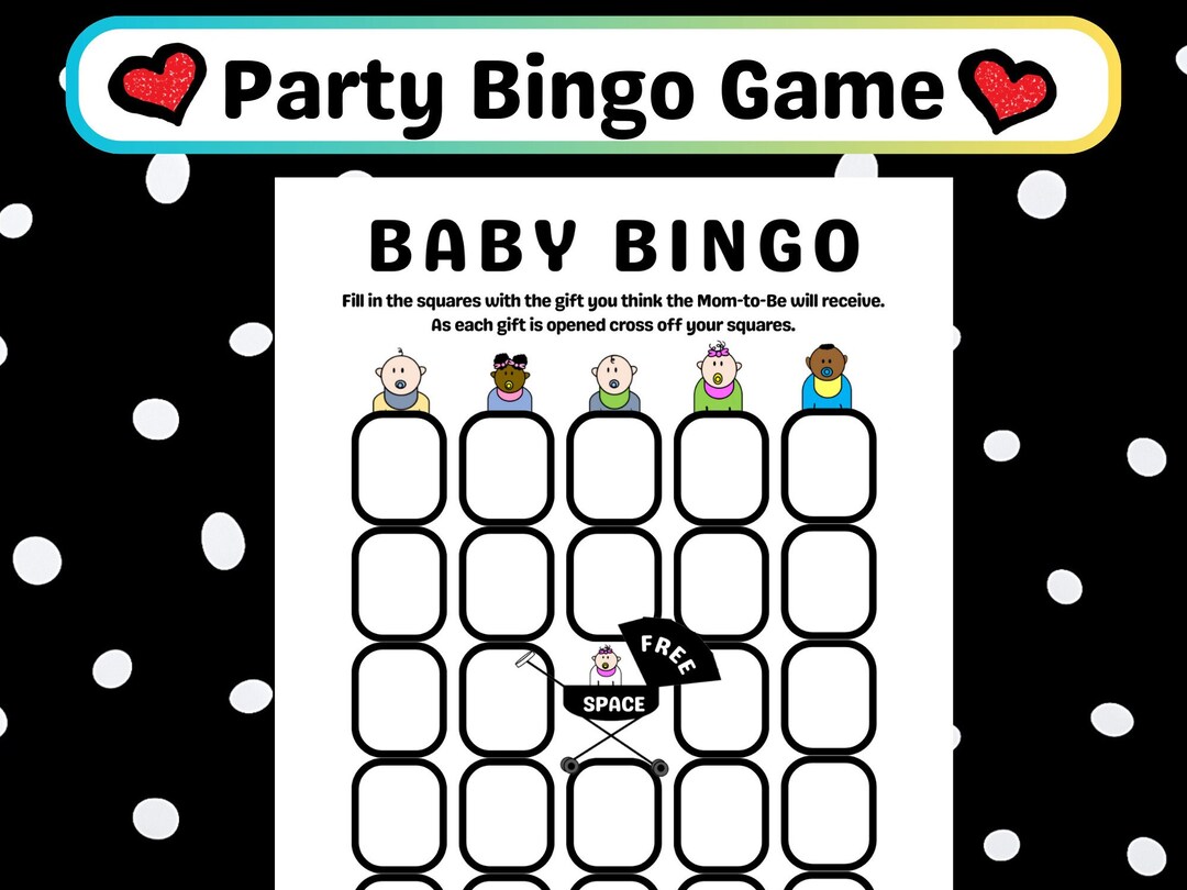 Guess the Gift Bingo Baby Shower Games: Icebreaker Games, Printable PDF ...