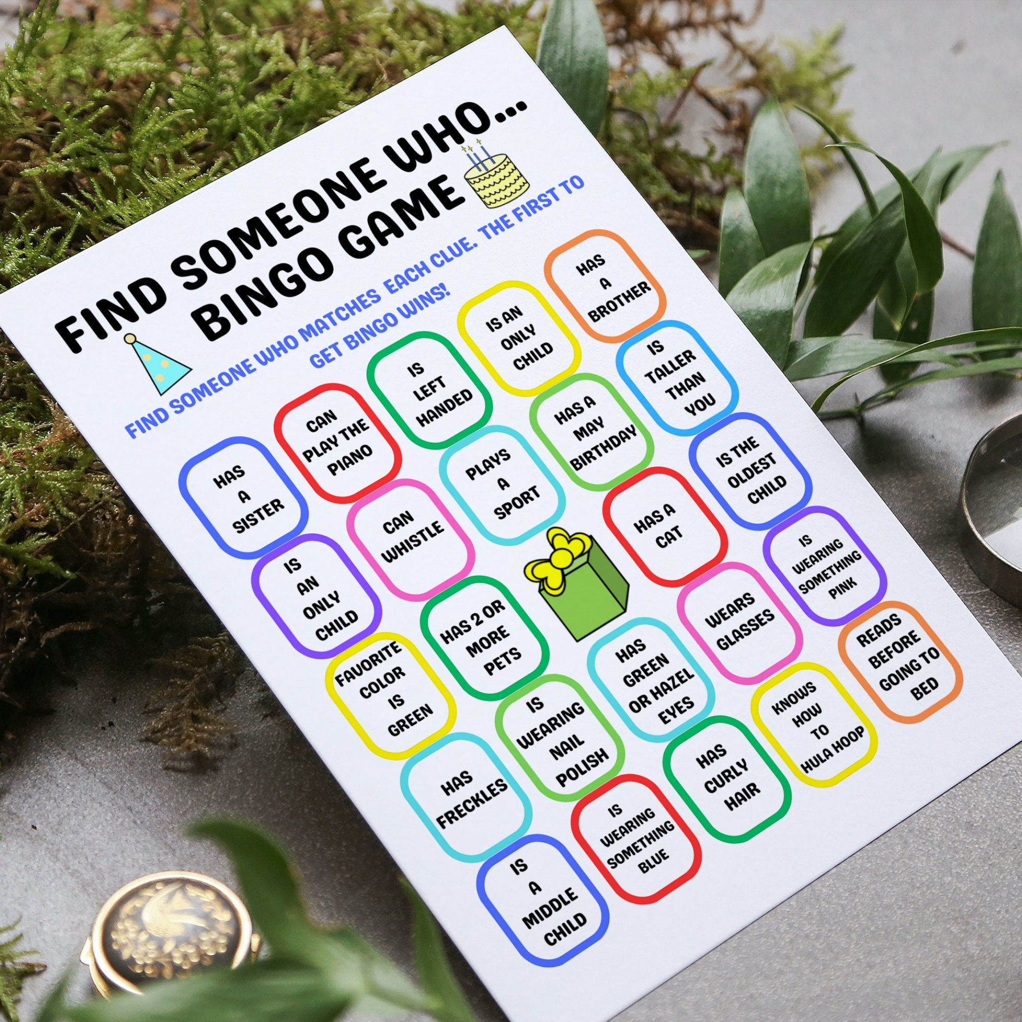 Instant Game! Birthday Party Find Someone Who Guessing Game PDF Digital ...