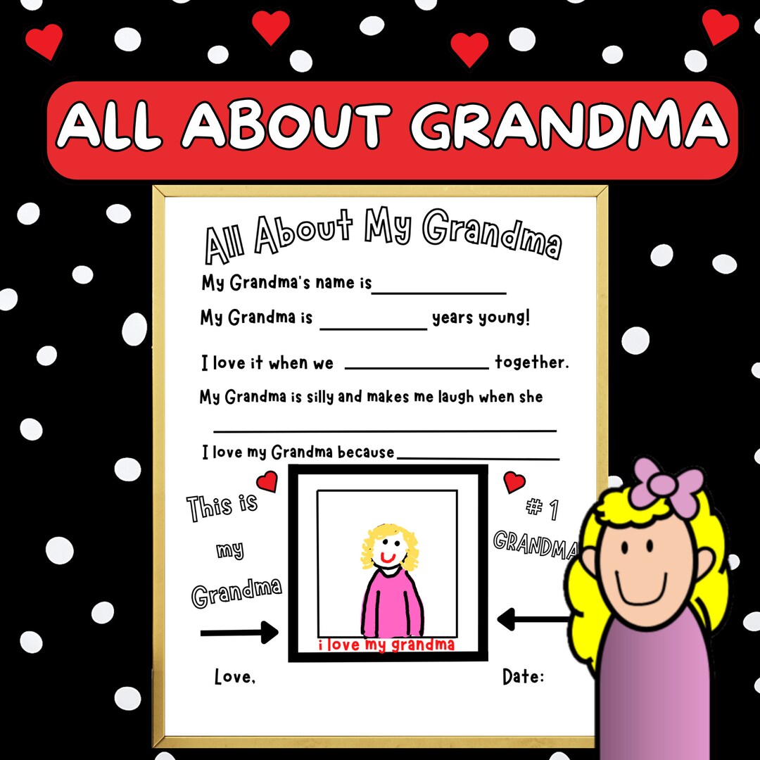 All About Grandma Pdf, Grandma Coloring, Grandma Questions Grandma ...
