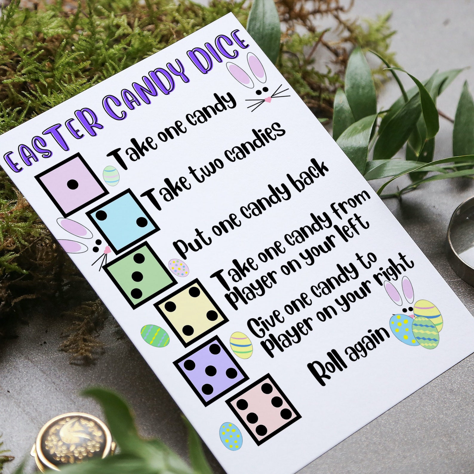 Easter Candy Dice Game Easter Egg Roll Game Group Candy Dice Game ...
