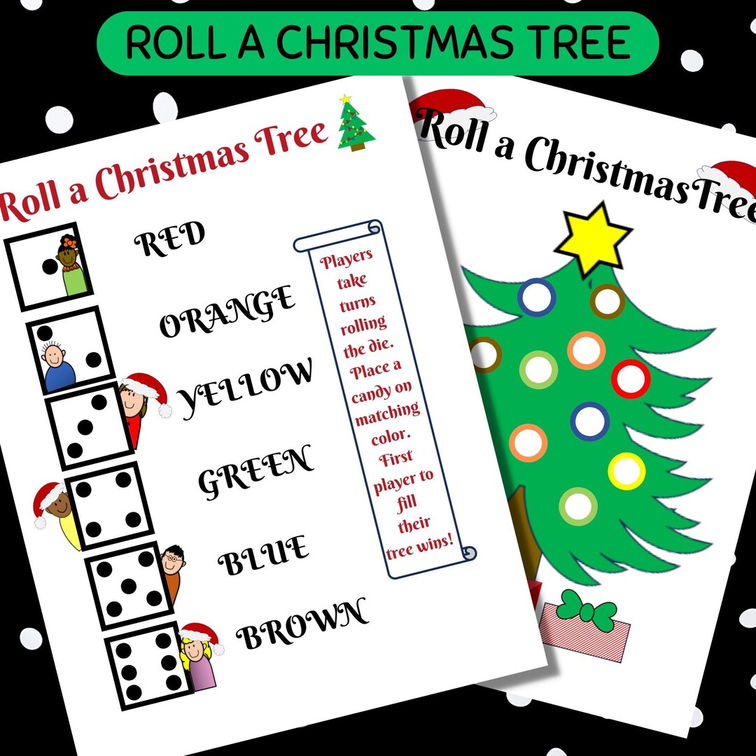 Roll A Christmas Tree Dice Game - Holiday Printable (PDF) - Etsy