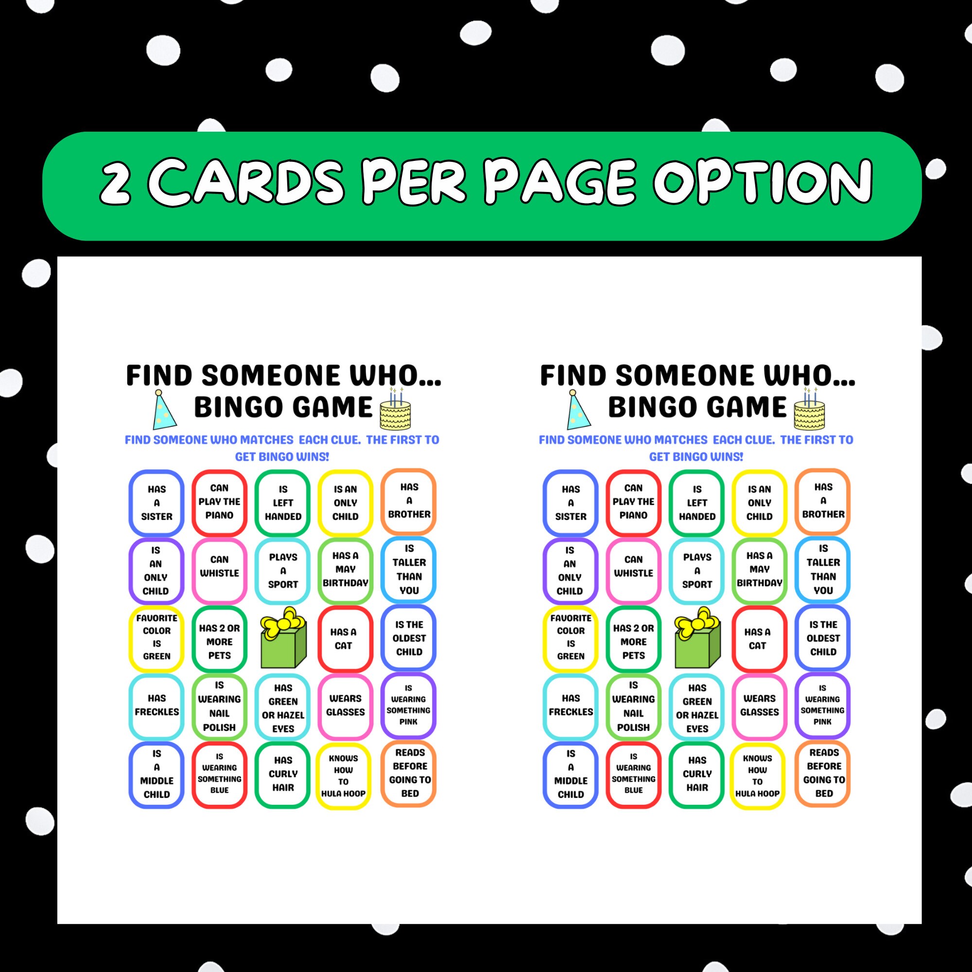 Instant Game! Birthday Party Find Someone Who Guessing Game PDF Digital ...