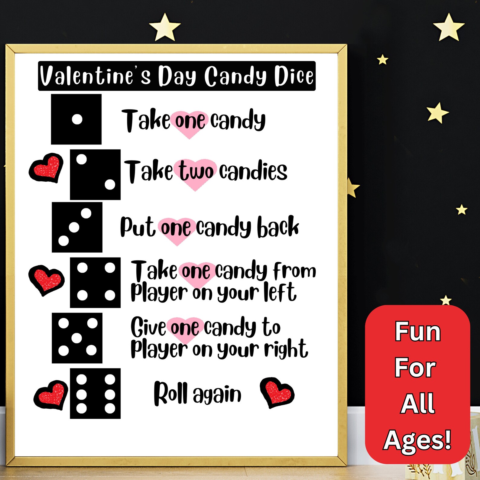 Kids Valentine Candy Dice Game – Fun Roll‑and‑collect Activity for ...