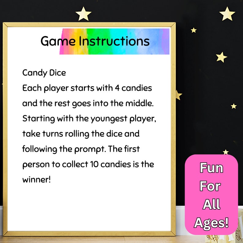 Kids Candy Dice Game for Valentine's Day or Birthday Party - Etsy