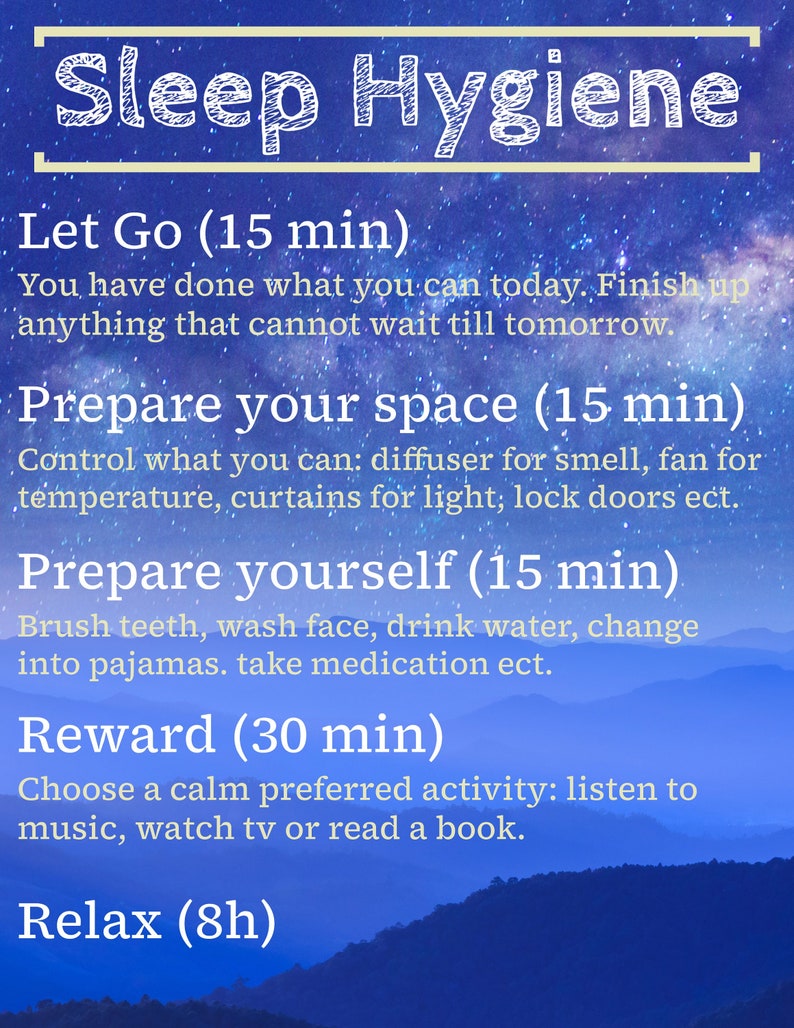 Sleep Hygiene Routine - Etsy