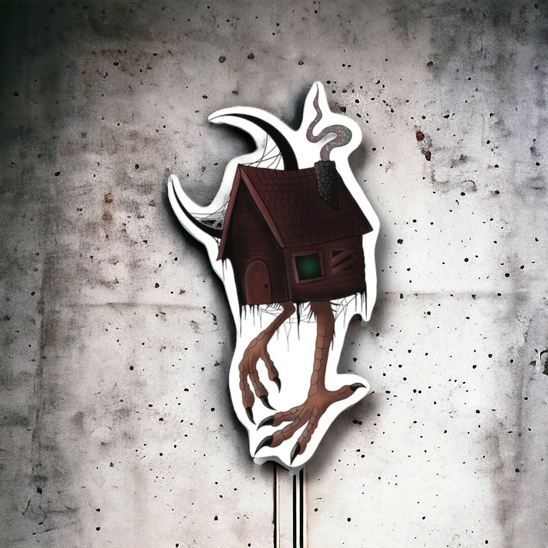 Baba Yaga Hut, Spooky Sticker, Slavic Mythology, Witch Hut, Witch House ...