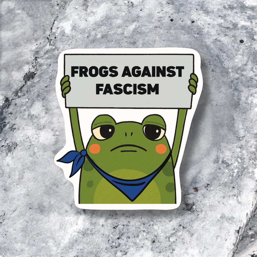 Anti-fascist Frog Vinyl Sticker | Portland Protest Activist Art ...