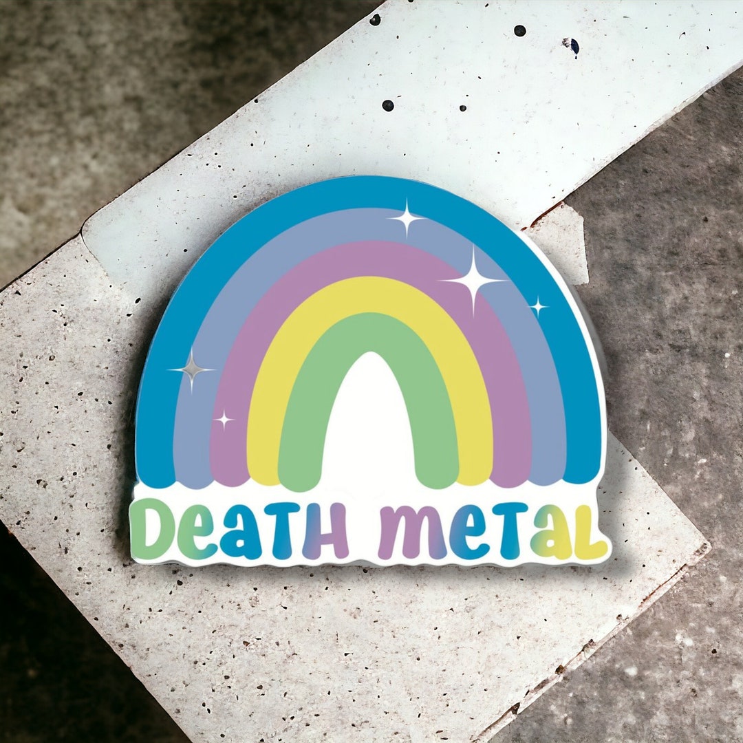 Death Metal, Rainbow Stickers, Heavy Metal, Funny Stickers, Metal ...