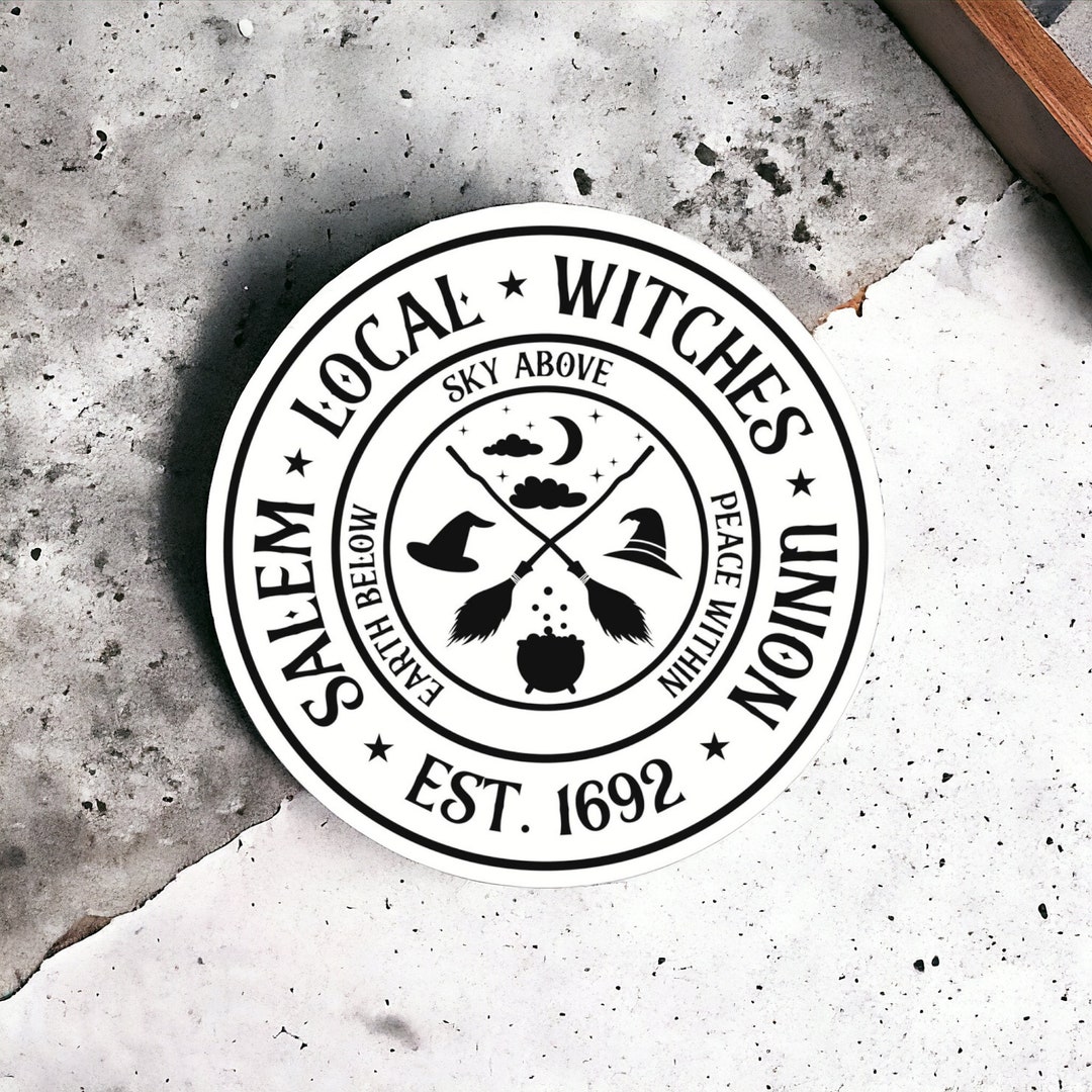 Salem Witches Union Sticker: Witchy Decor, Magical Gifts & Witchcraft ...