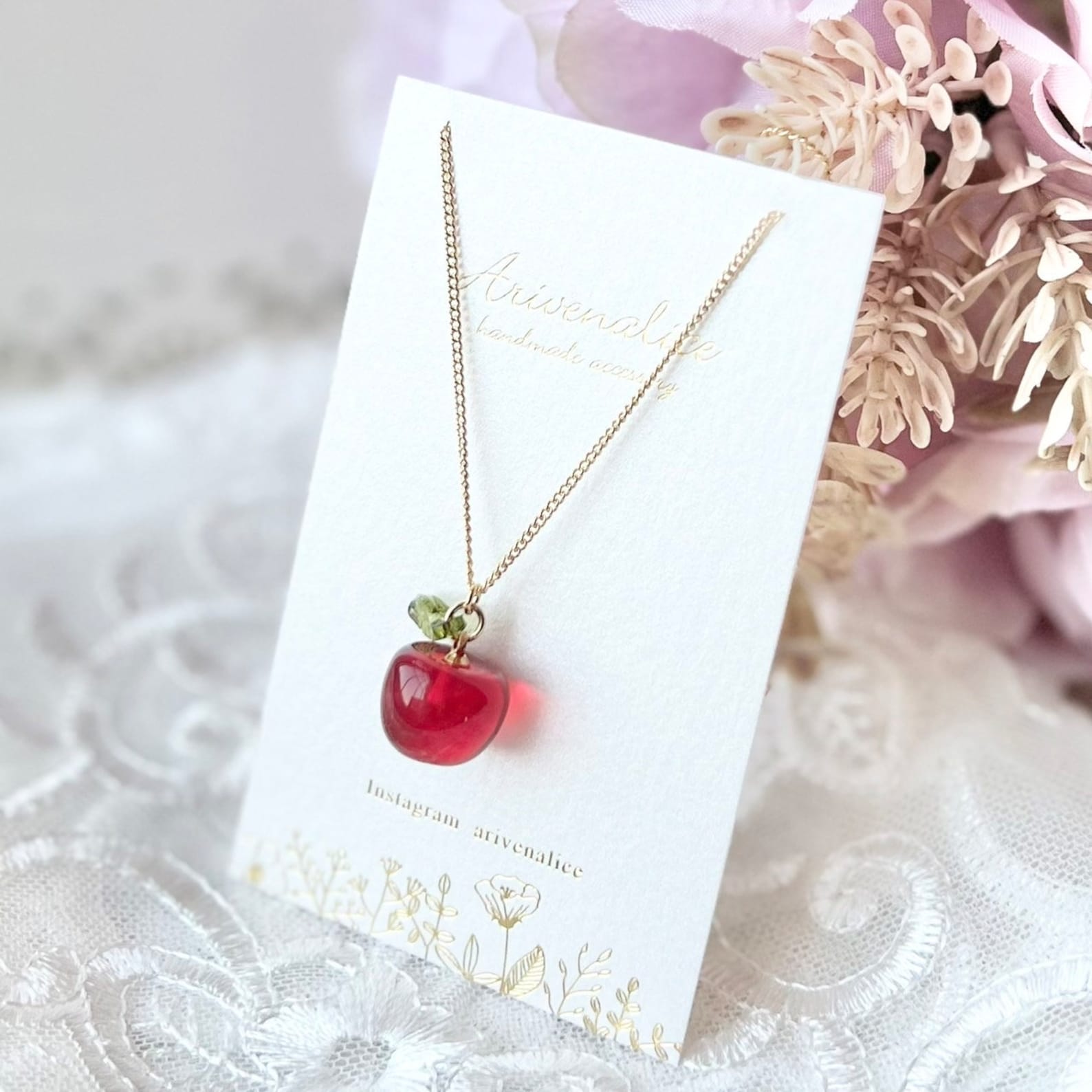 Adorable Apple Necklace - Etsy