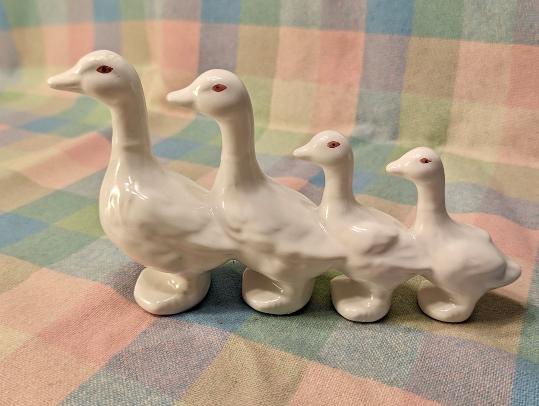 Vintage Department 56 Ceramic Geese - Etsy