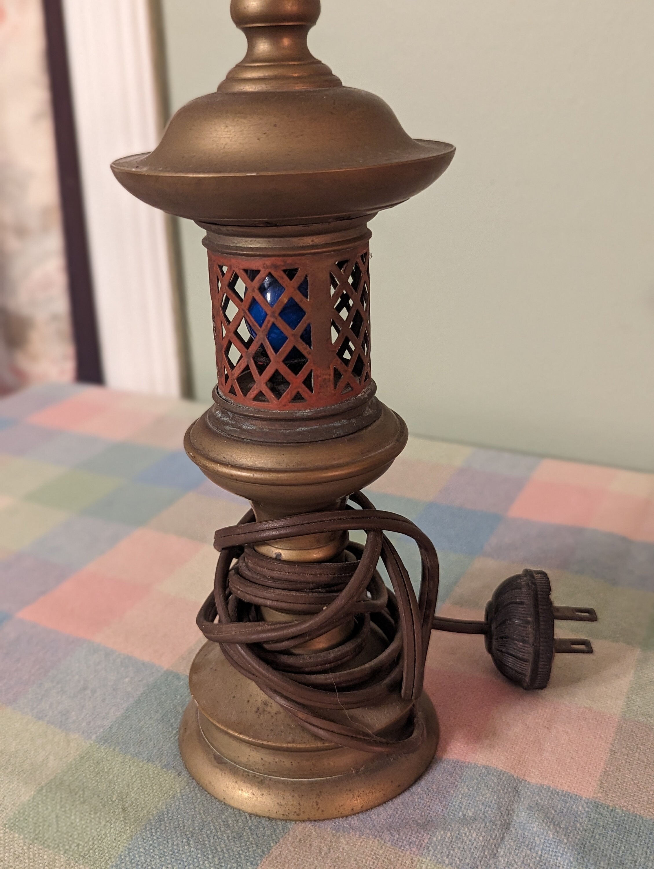 Set of 2 Vintage Brass Table Top Lamps - Etsy