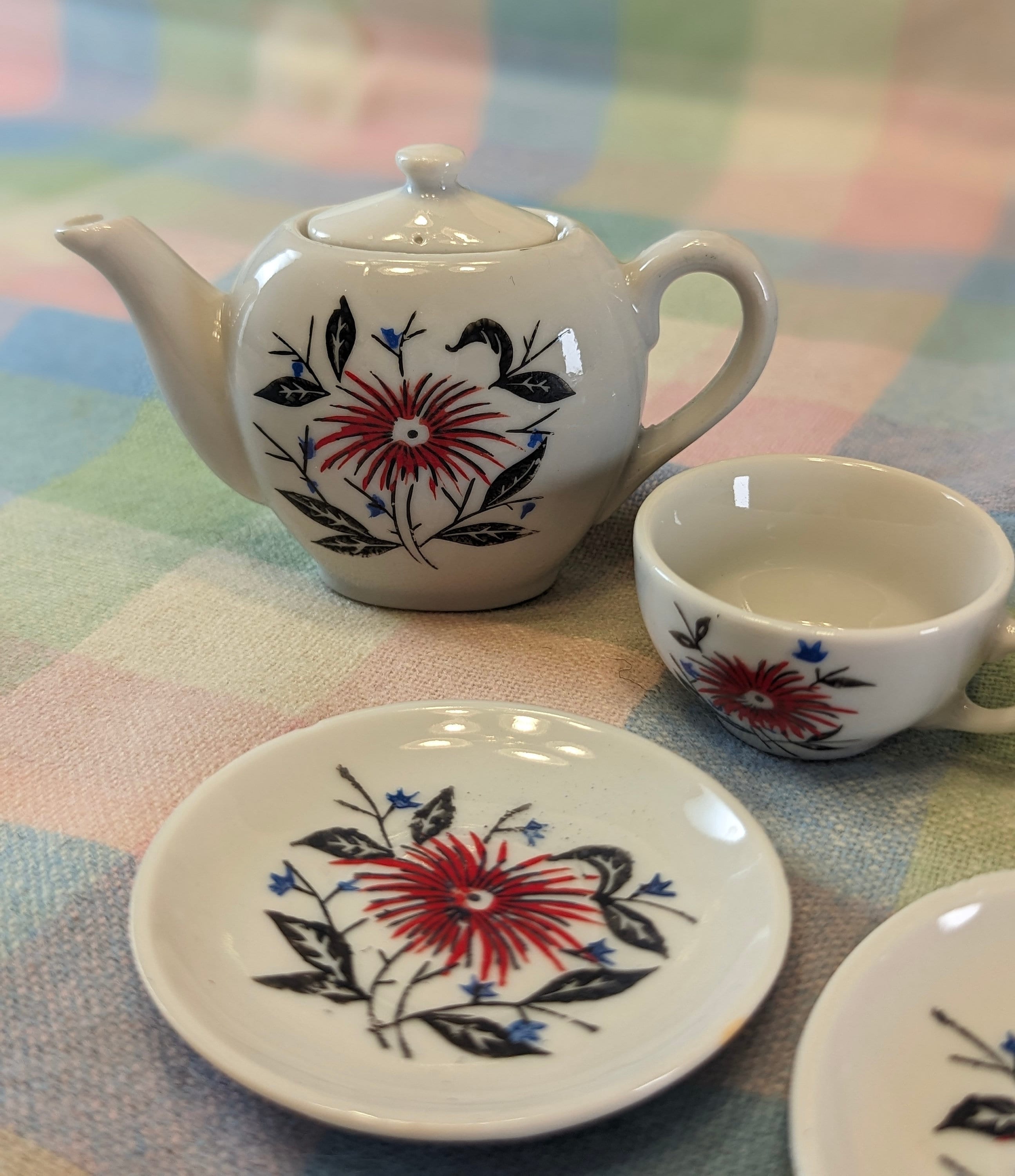 Vintage Japanese Toy Porcelain Tea Set - Etsy
