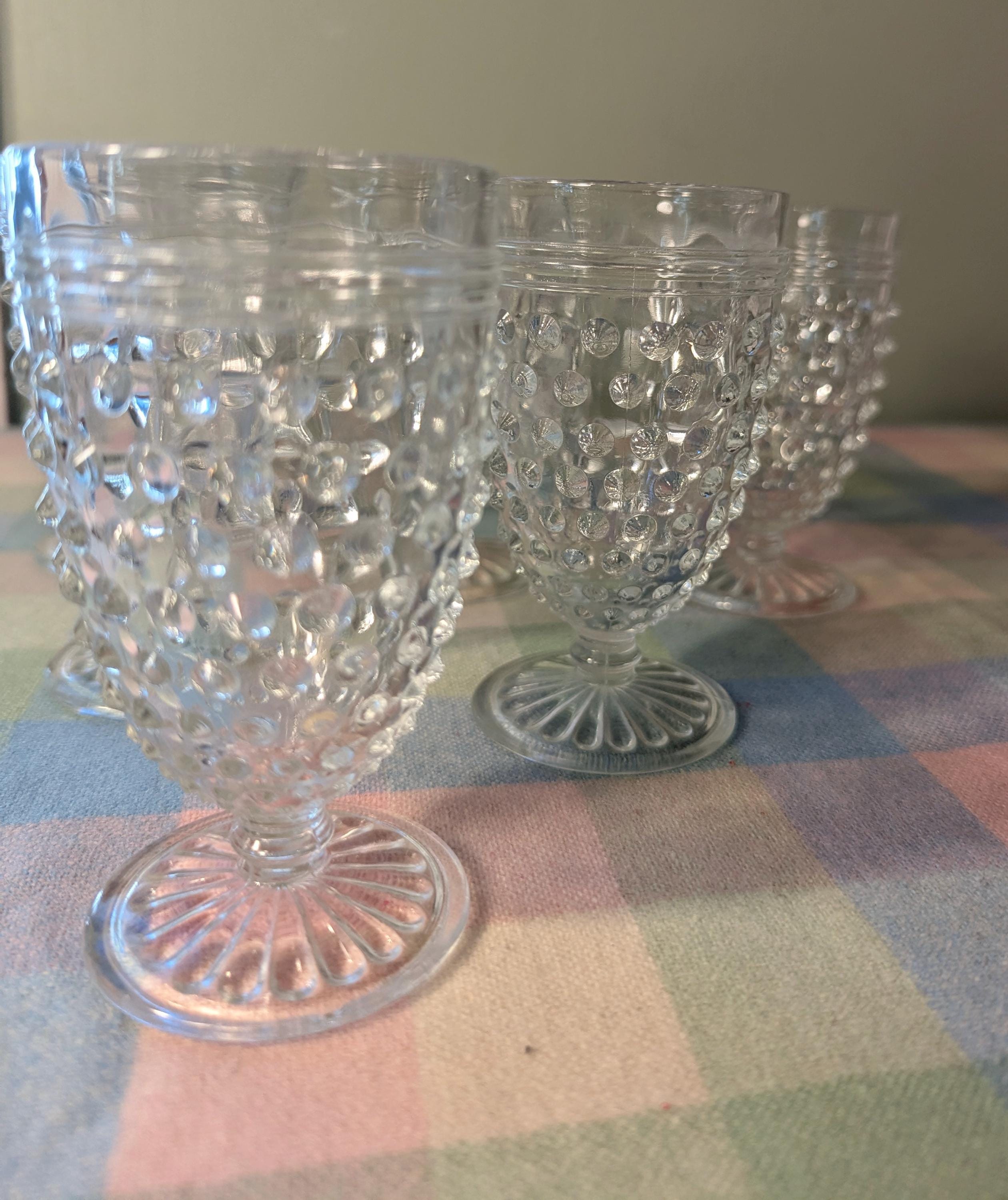 Vintage Anchor Hocking Hobnail Clear Juice Goblets Set of 6 - Etsy