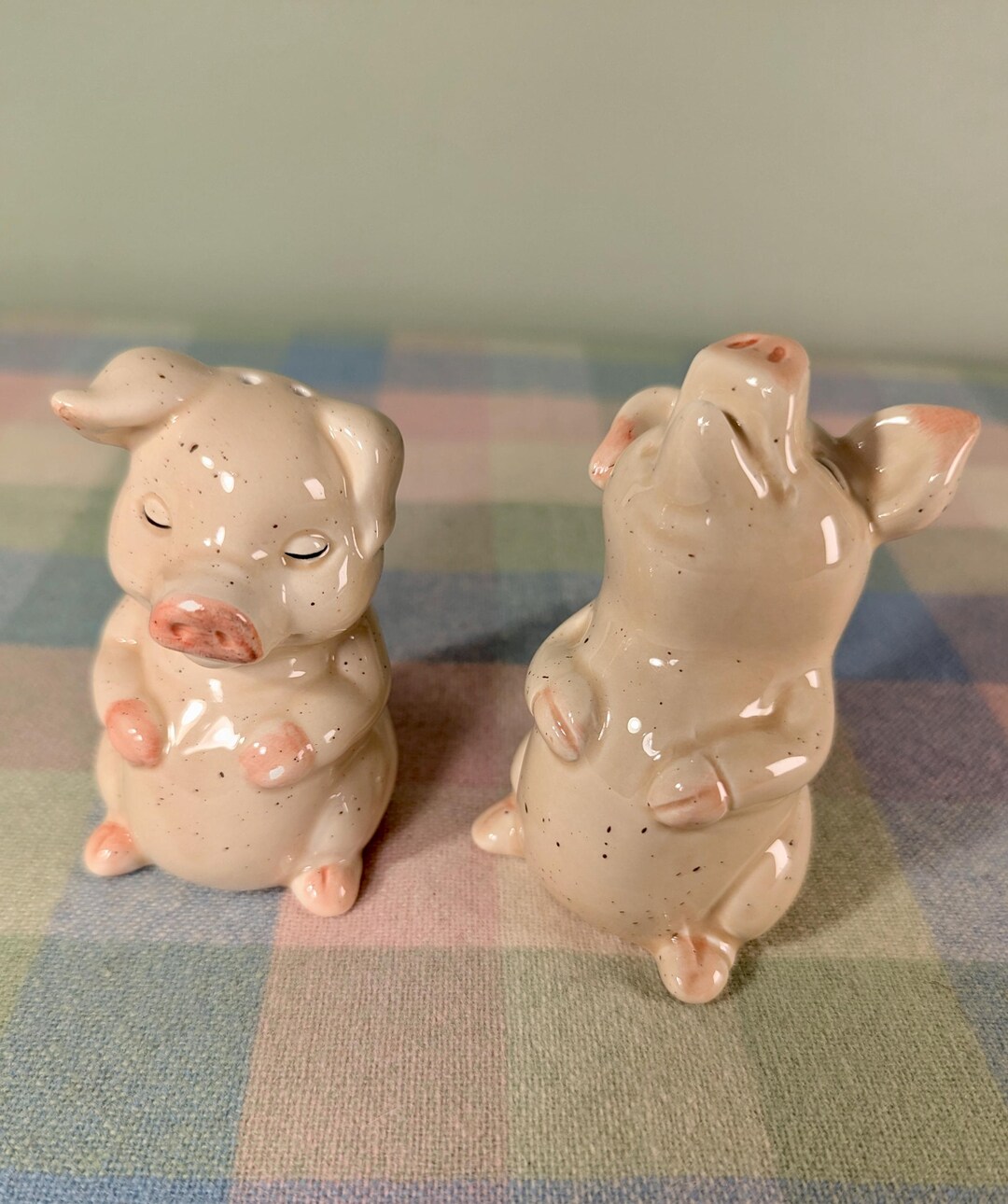 Vintage Piggy Salt & Pepper Shakers - Etsy