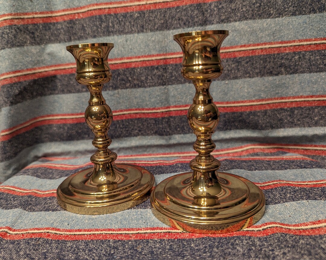 Vintage Baldwin Brass Candle Sticks - Set of 2 - Etsy