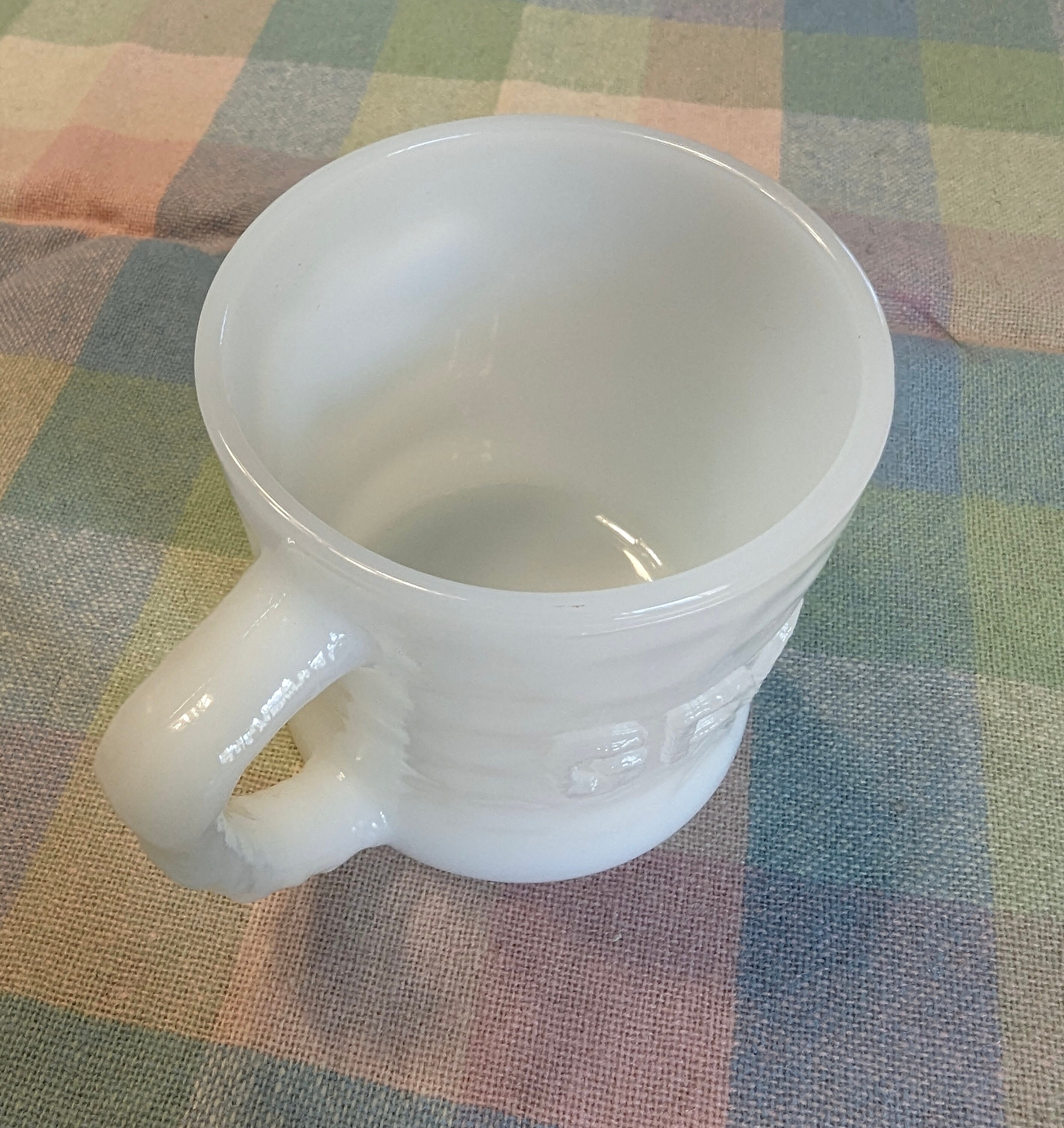 Grog Comic White Milk Glass Mug Artist Johnny Hart - Etsy
