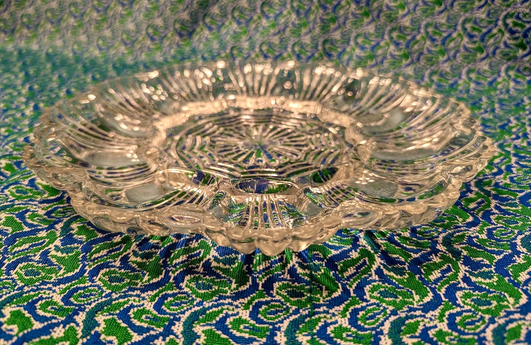 Vintage Anchor Hocking Deviled Egg Server 896 Clear - Etsy