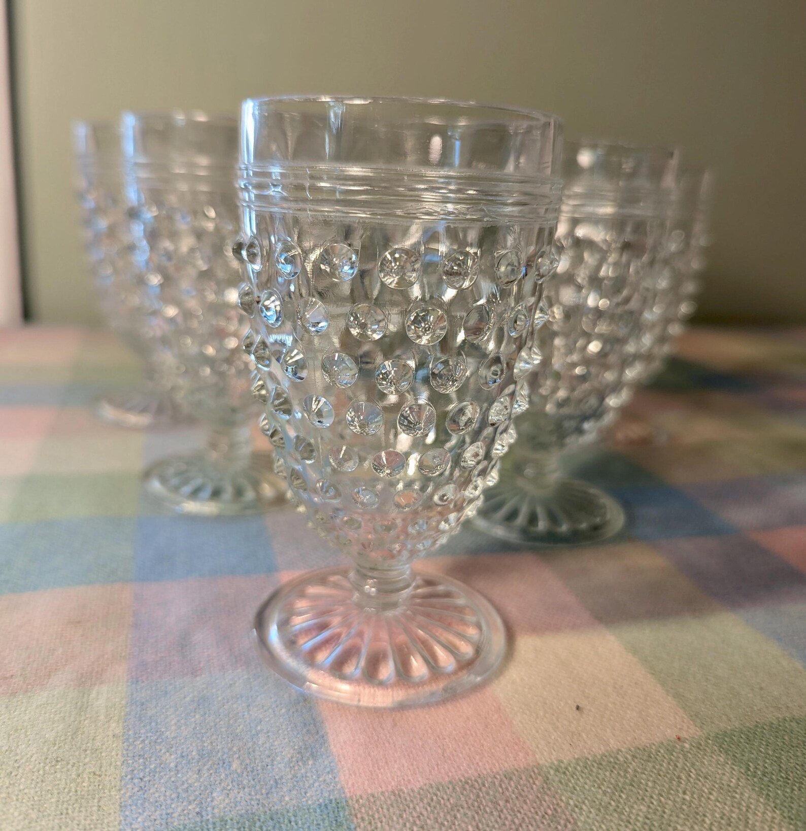 Vintage Anchor Hocking Hobnail Clear Juice Goblets Set of 6 - Etsy