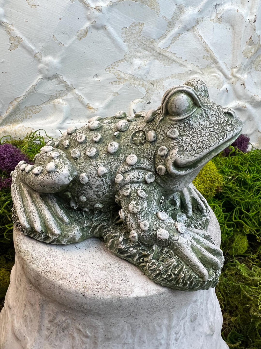 Warty Frog, Toad, Little Frog Prince, Frog Statue, Concrete, Stone Frog ...