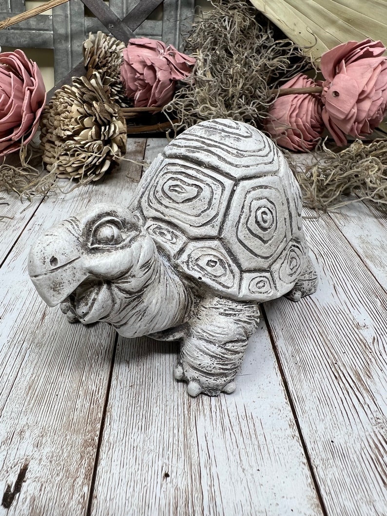 Happy Turtle Statue Concrete Turtle Tortoise Cement Turtle - Etsy