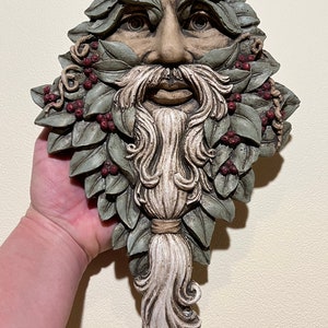 Large Green Man, Tree Man With Vines, Leaves and Berries, Beard Man ...