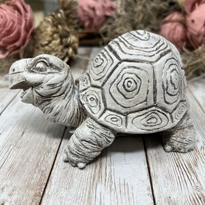 Happy Turtle Statue, Concrete Turtle, Tortoise, Cement Turtle, Cast ...