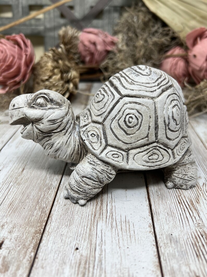 Happy Turtle Statue Concrete Turtle Tortoise Cement Turtle - Etsy