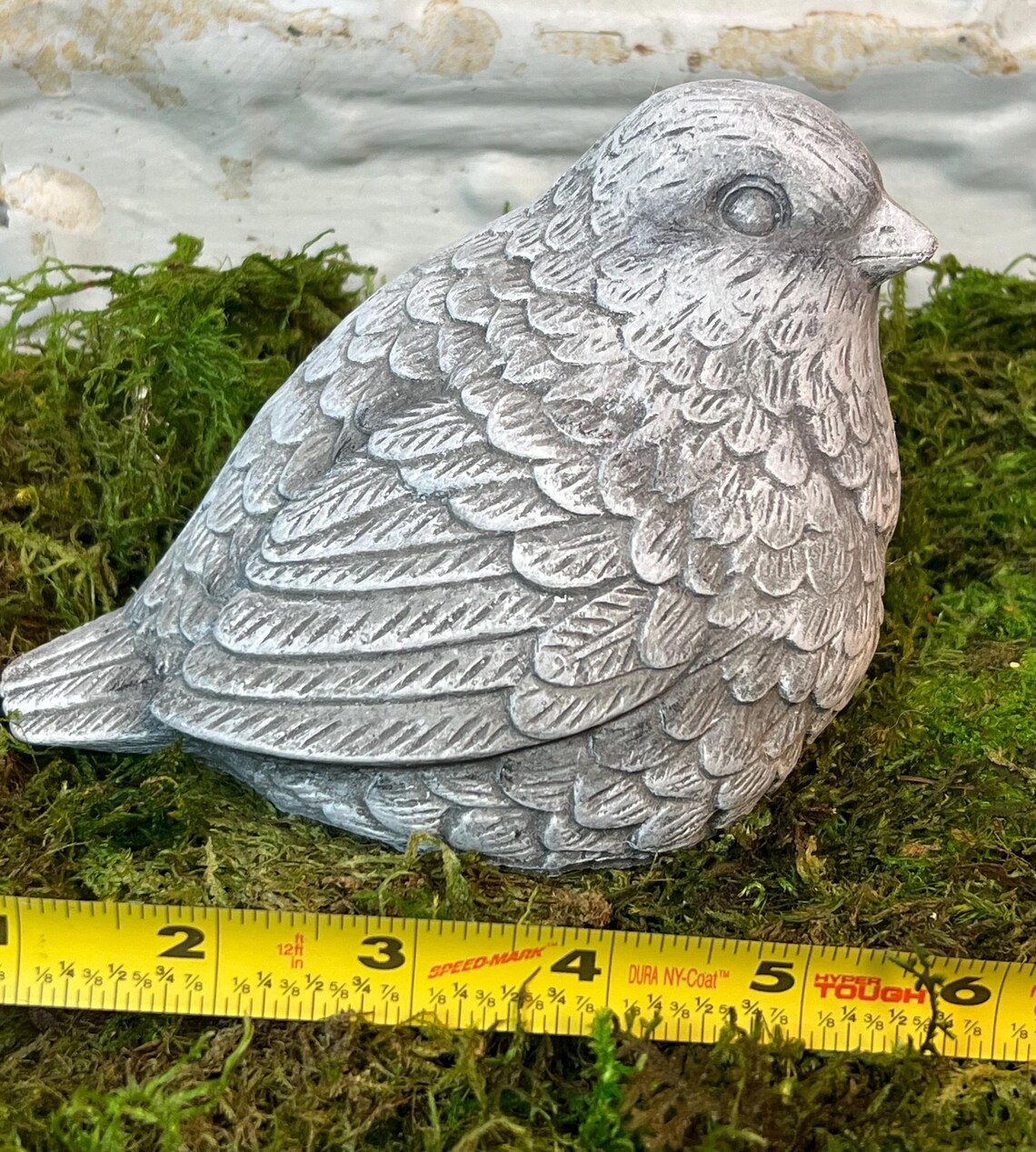 Fat Bird Statue, Whimsical Bird Statue, Concrete, Cast Stone Bird ...