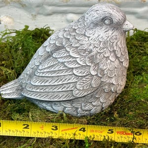 Fat Bird Statue, Whimsical Bird Statue, Concrete, Cast Stone Bird ...