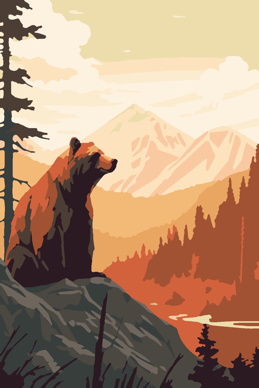 5 Printable Paint by Numbers - National Parks Wildlife Paint by Numbers ...
