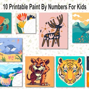 Paint by Number - 44 Bundle Artworks Printable Paint by Numbers - Paint ...