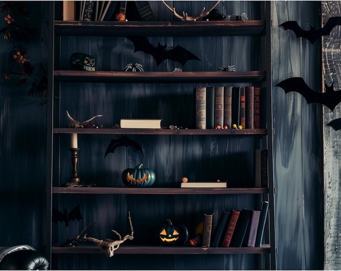 Fall Themed Zoom Background, Autumn Bookshelf for Zoom Meeting Virtual ...