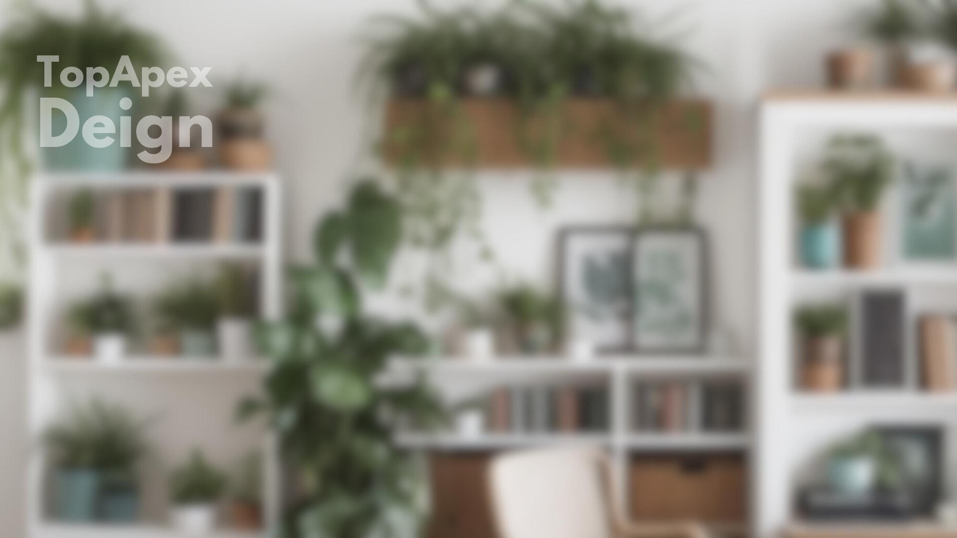 Plant Zoom Visual Background, Plant Bookshelf Zoom Background, Virtual ...