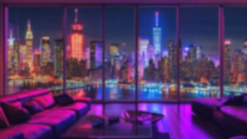 Zoom Virtual Background, Night Time City Skyline for Zoom Meeting ...