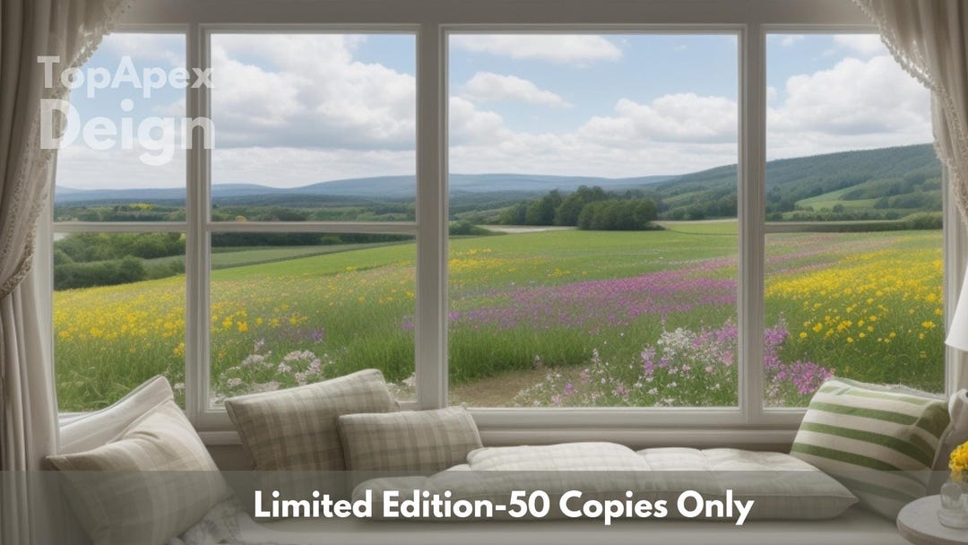 Spring Flowers Field Zoom Background, MS Teams, Webex, Skype Meetings ...