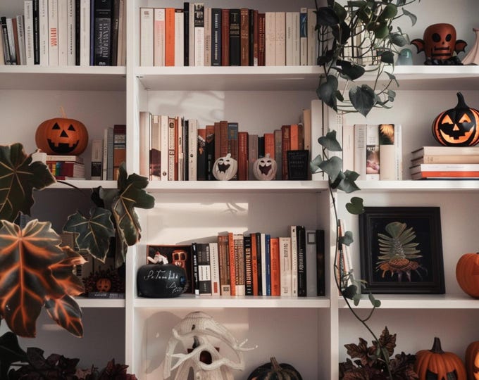Fall Themed Zoom Background, Autumn Bookshelf for Zoom Meeting Virtual ...