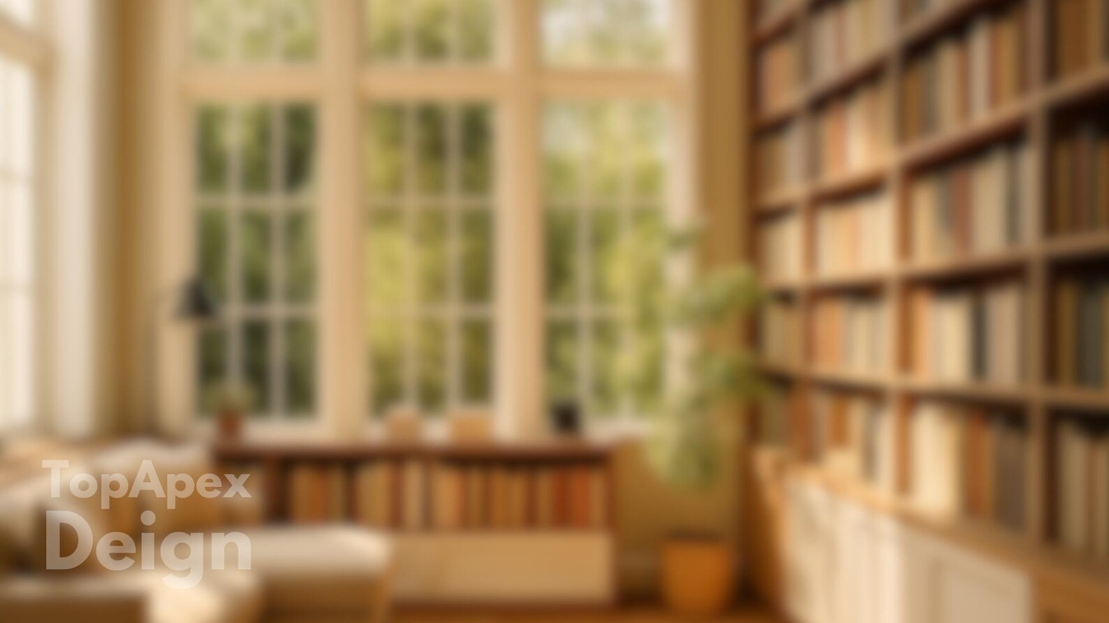 Zoom Visual Background, Home Library Bookshelf Zoom Background, Virtual ...