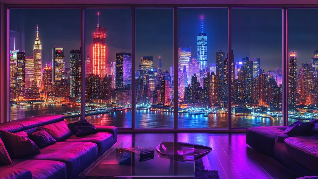 Zoom Virtual Background, Night Time City Skyline for Zoom Meeting ...