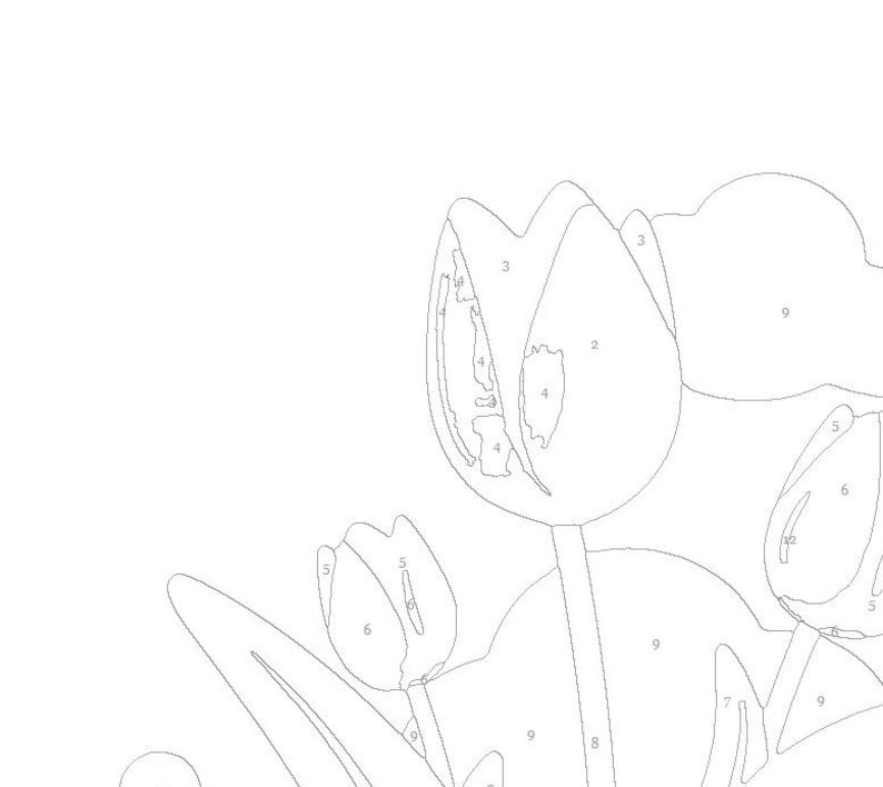 Paint by Number - 40 Printable Paint by Numbers for Adults | Color by ...