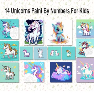 Paint by Number - 14 Printable Unicorn Paint by Numbers for Kids - 14 ...